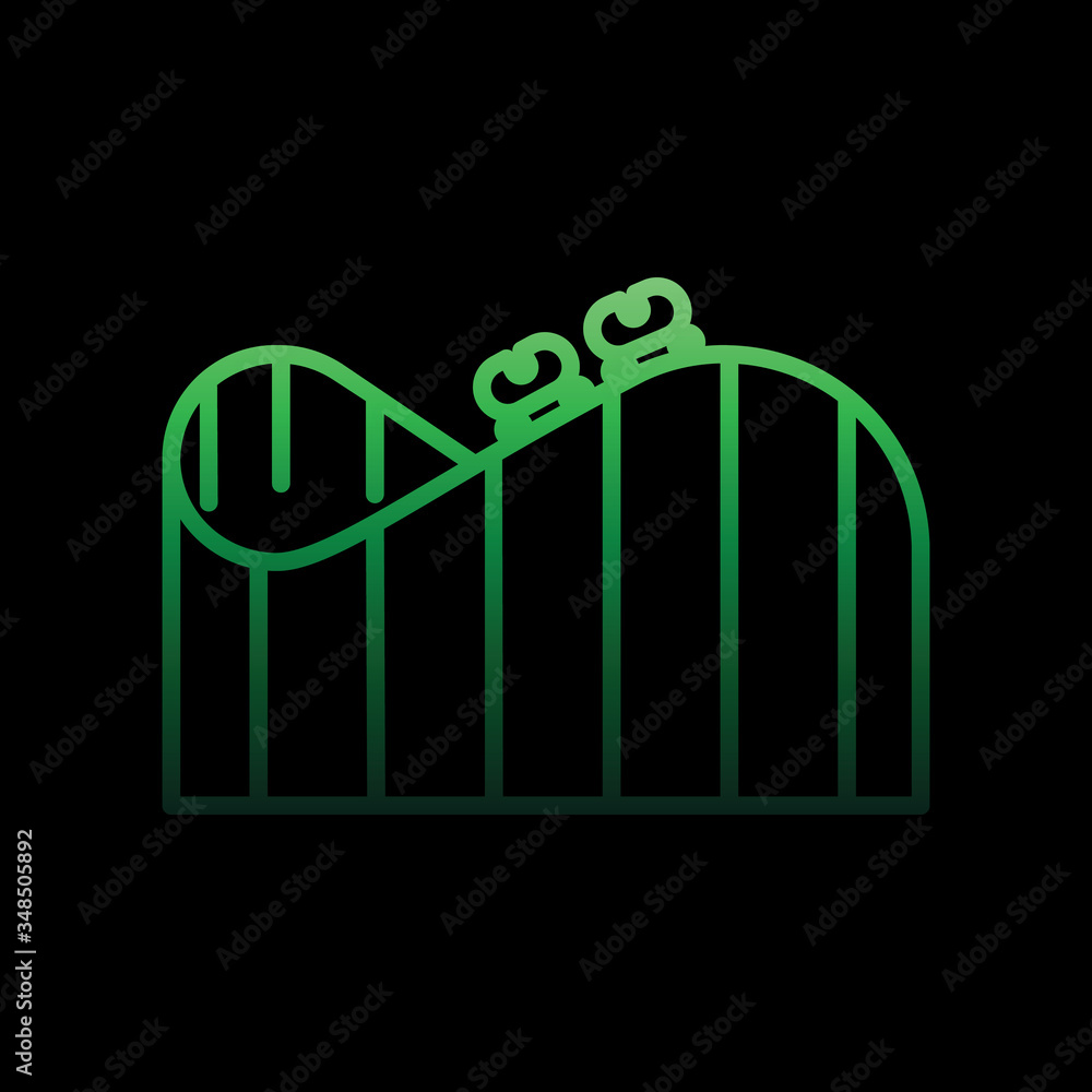 roller coaster nolan icon. Simple thin line, outline vector of Carnival ...