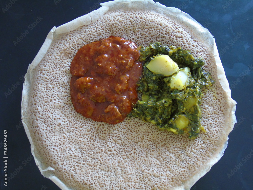 Foto de Asmara, Eritrea - 08/05/2020: Ethiopian and Eritrean food ...