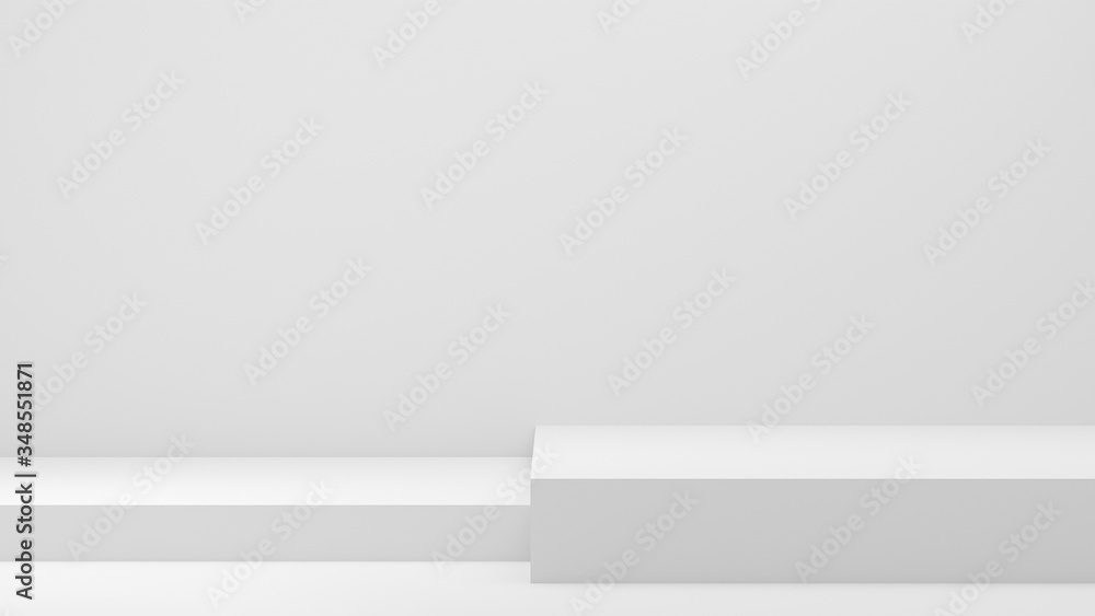 Empty studio product display white . background & copy space ...