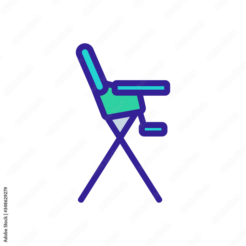safety chair for feeding with tabletop and with footboard side view ...
