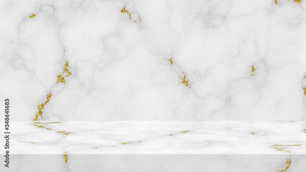 Marble table with gold texture for product display on luxury background ...