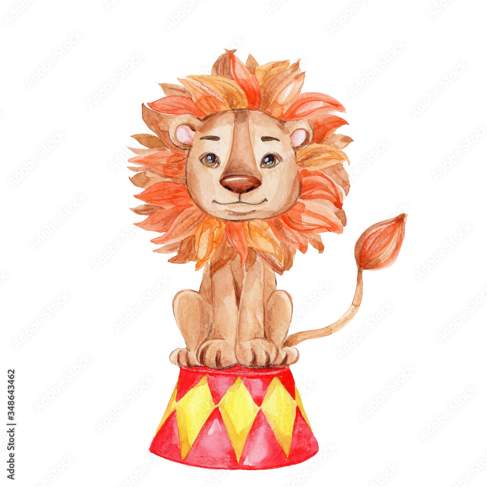 Cartoon Circus Lion