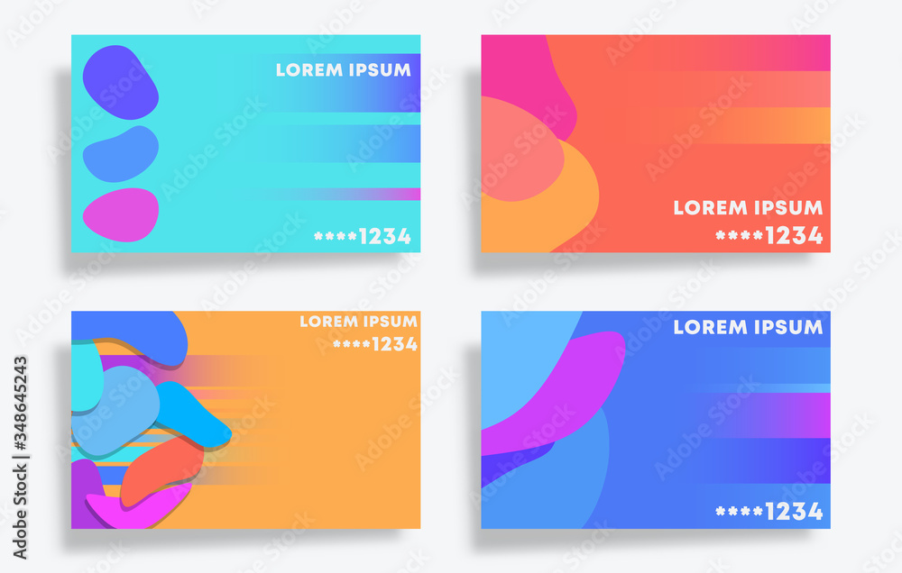 Blob pattern design set for card, banner, flyer, poster, brochure cover ...