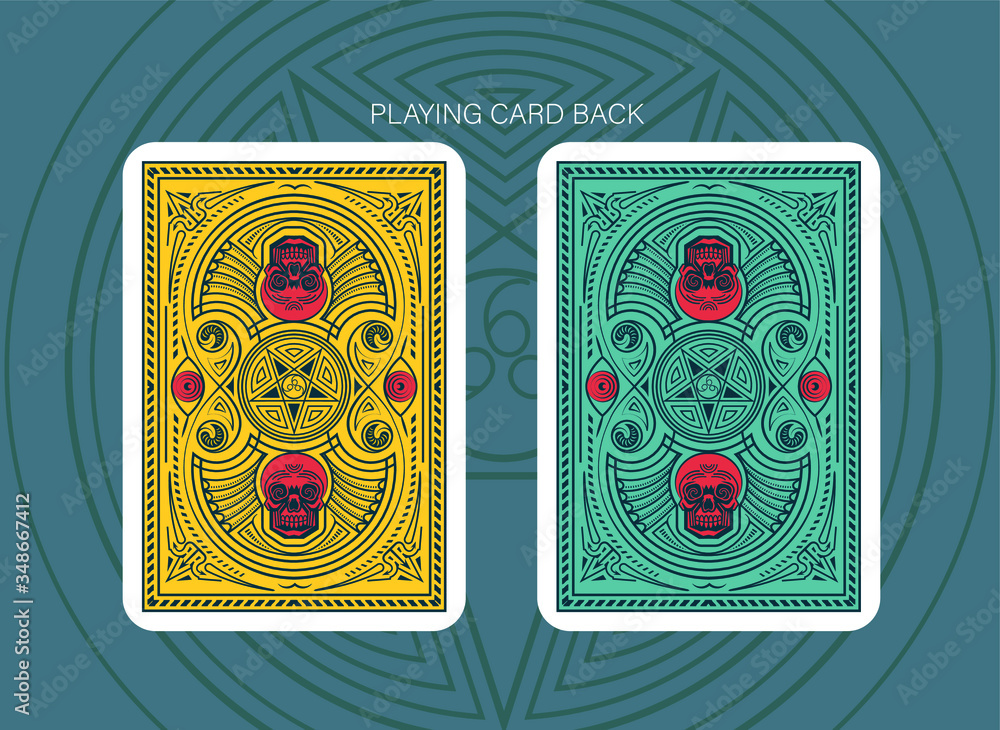 royal flush of spades , hearts or diamonds. pair of back cards. Playing ...