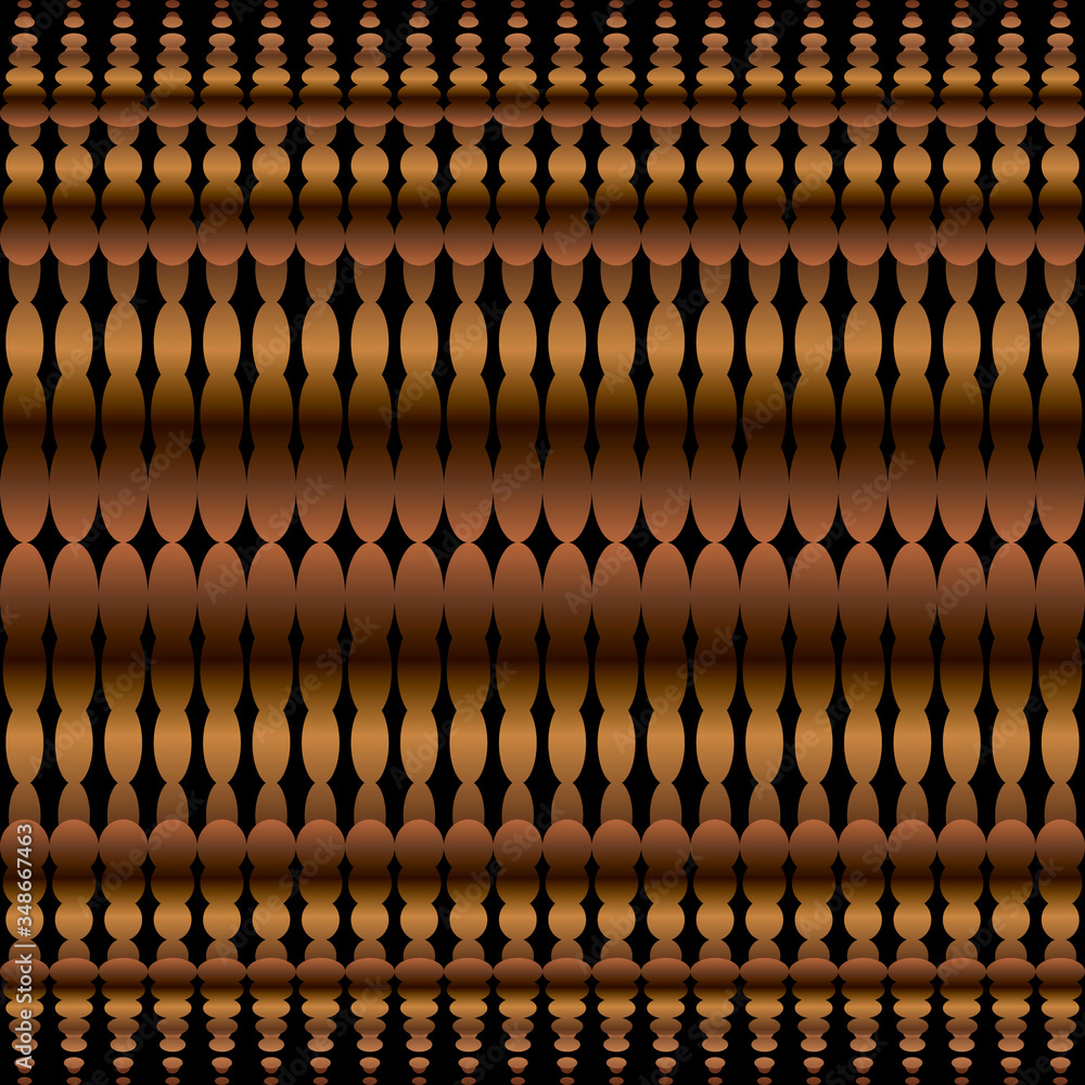 Surface 3d vector seamless border pattern. Abstract textured gold ...