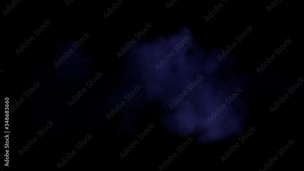 Spreading blue smoke (type 2), developing from thin line. Separated on ...