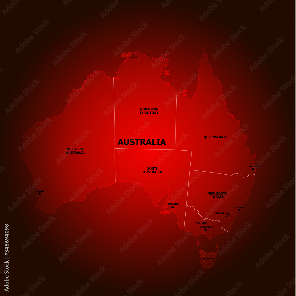 Map of Australia with flag. Australian infographic. Australian map with ...