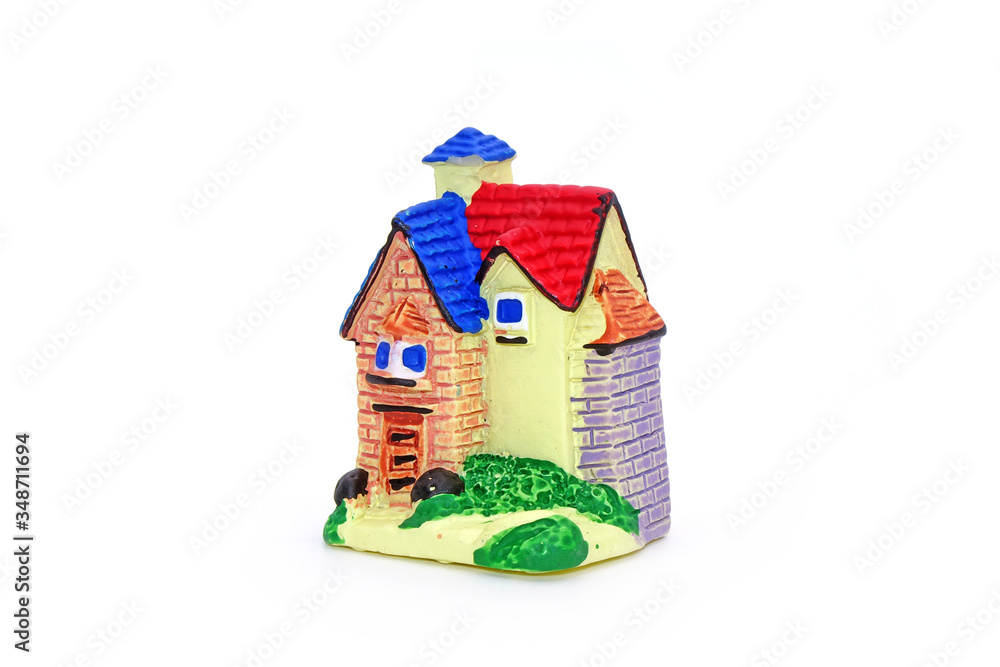 Miniature clay house, colorful Do It Yourself (D.I.Y) clay house ...