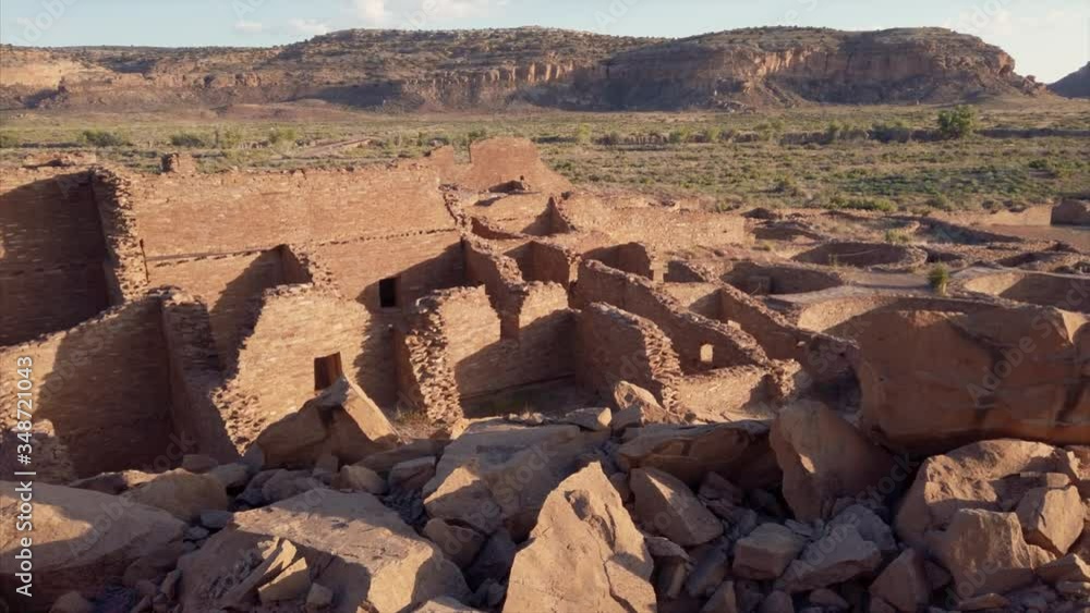 Pueblo Bonito in Chaco Culture National Historical Park, known as Chaco ...