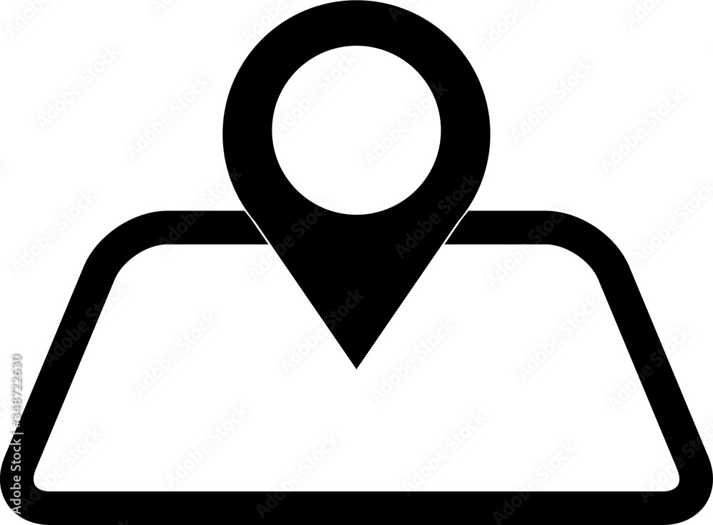 black colour map location icon Stock Vector | Adobe Stock
