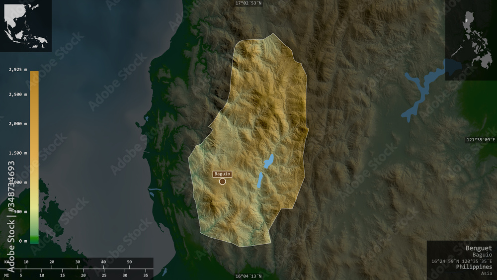 Benguet, Philippines - composition. Physical Stock Illustration | Adobe ...
