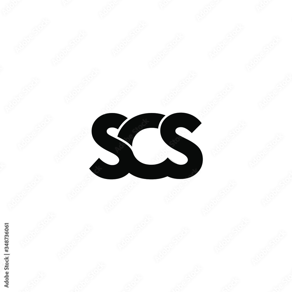 scs letter original monogram logo design Stock Vector | Adobe Stock