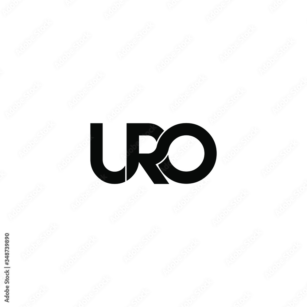 uro letter original monogram logo design Stock Vector | Adobe Stock