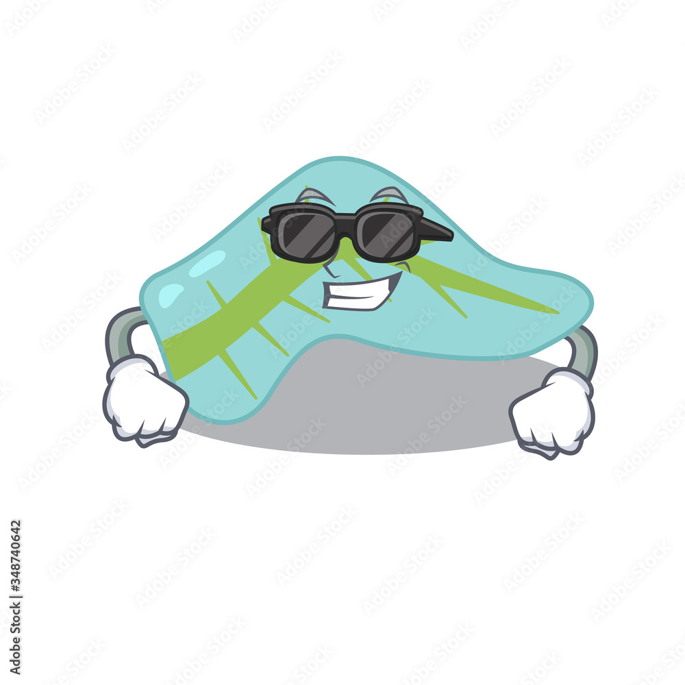 cartoon character of pancreas wearing classy black glasses Stock Vector ...