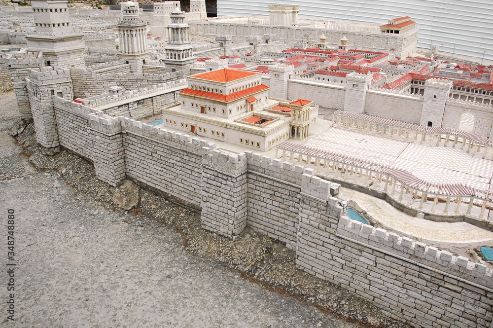Israel Museum's Model of Ancient Jerusalem Stock Photo | Adobe Stock