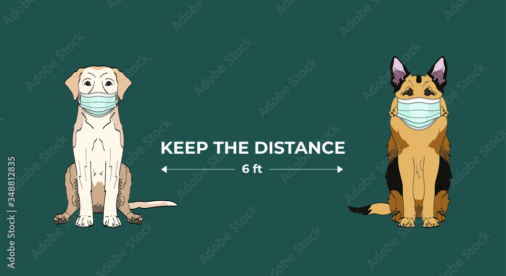 Keep the deistance 6 ft. Coronavirus infection spreading prevention ...