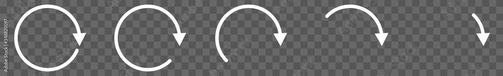 Arrow Icon White | Circle Arrows | Infographic Illustration | Direction ...