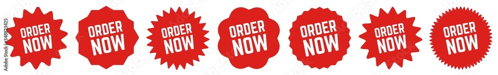 Order Now Tag Red | Icon | Sticker | Deal Label | Variations Stock ...