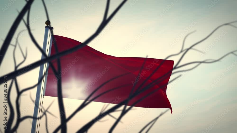 Red flag warning as symbol of danger or hazard - video animation Stock ...