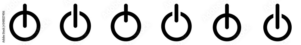 Power Button Icon Black | On Off Buttons Illustration | Start Symbol ...