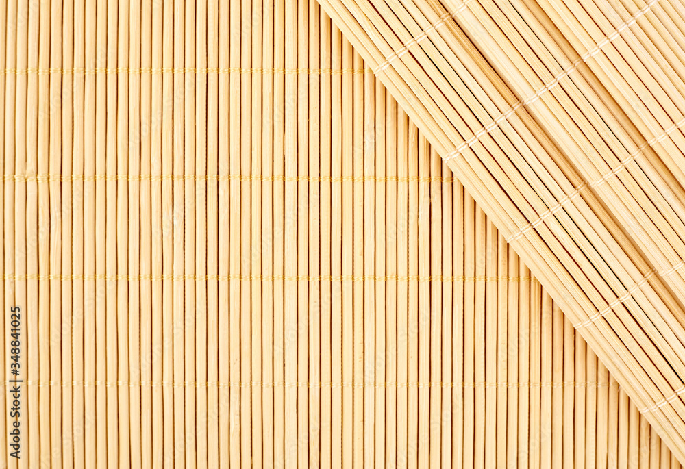 Texture of bamboo. New clean bamboo board with striped pattern, flat ...