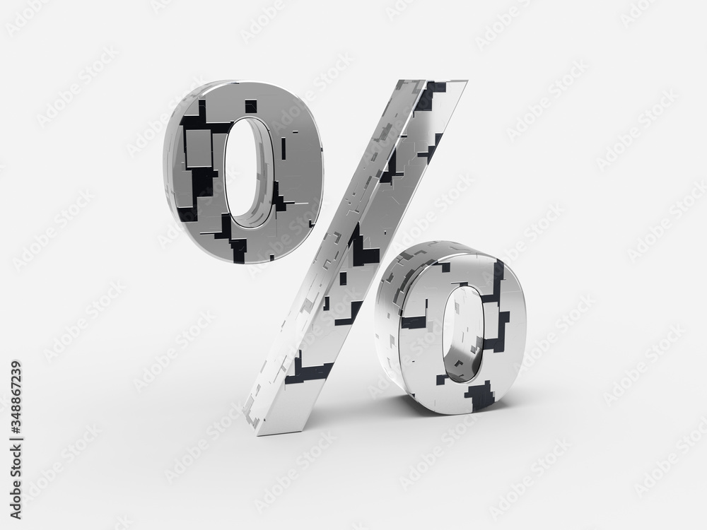 Futuristic percentage sign - Futuristic metallic font letters set with ...
