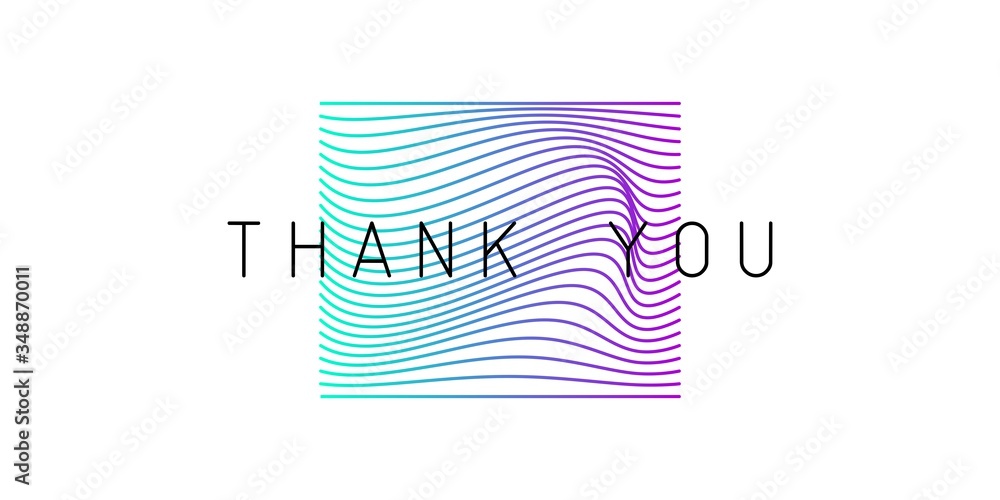 Thank You Card. Modern Lettering for Title, Heading, Photo Overlay ...