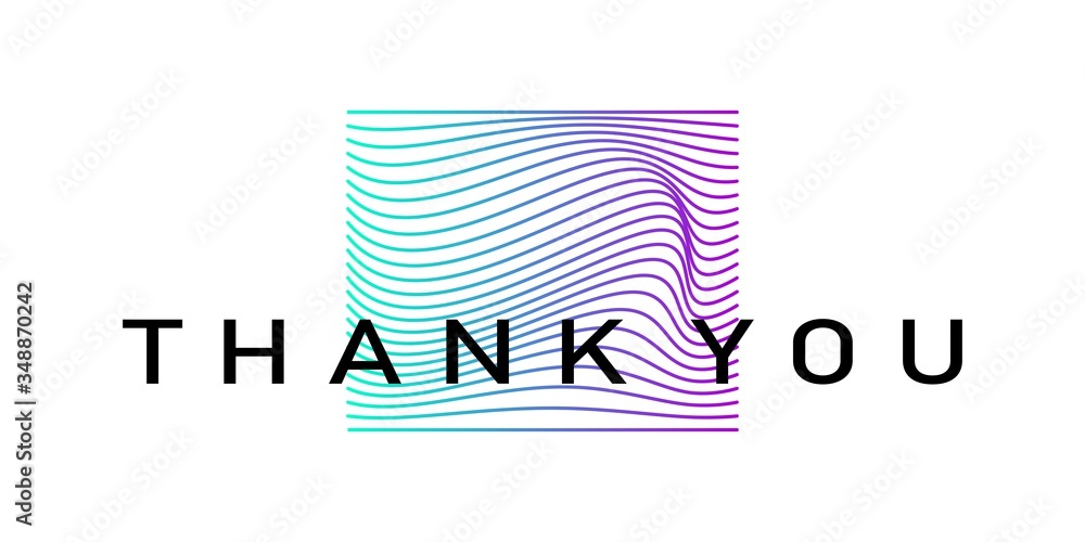 Thank You Card. Modern Lettering for Title, Heading, Photo Overlay ...