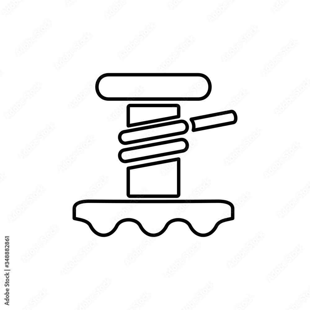 Sailboat winch icon. Yacht winch sign. Flat design style. Stock Vector ...