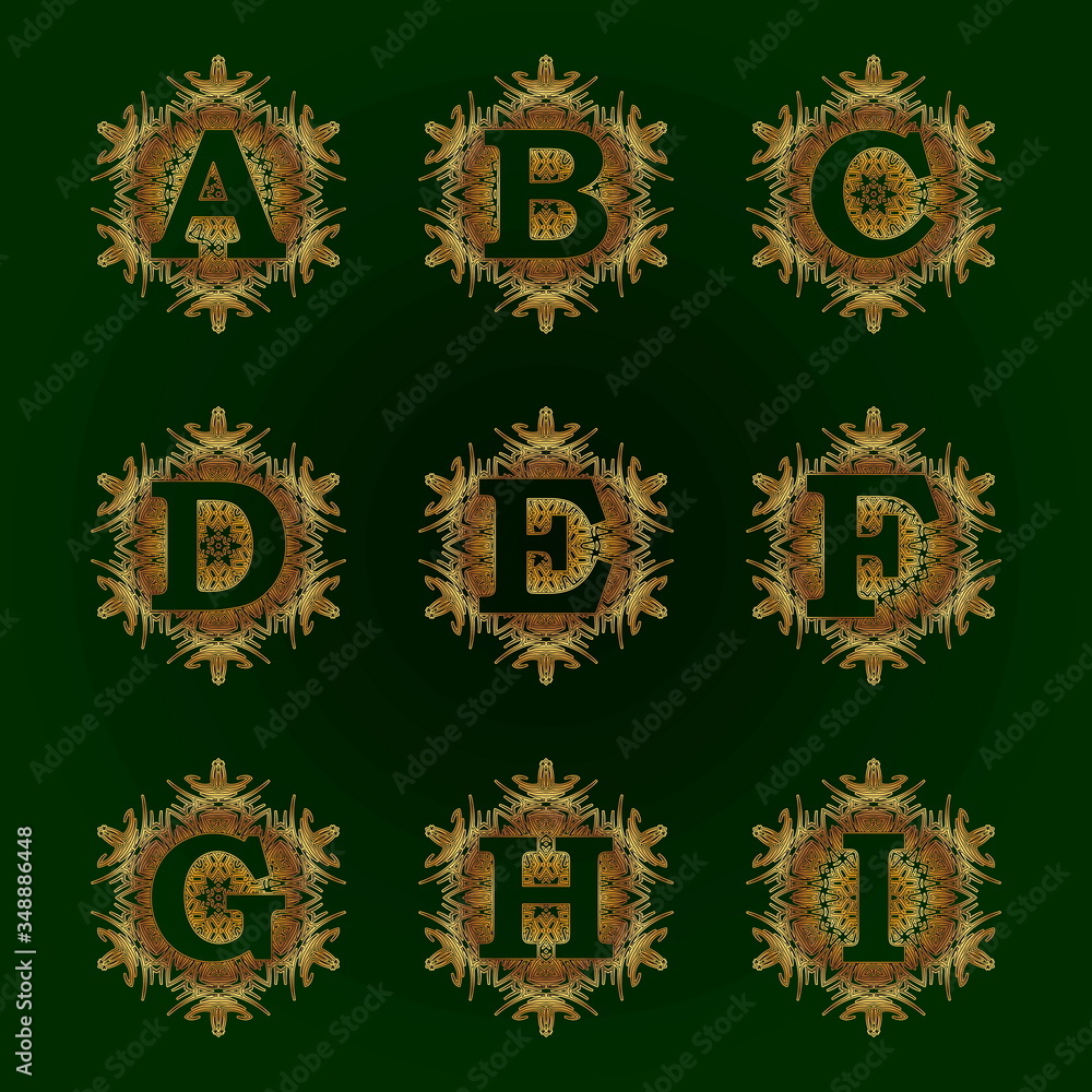 Capital letter of the alphabet as a monogram. Stock Vector | Adobe Stock