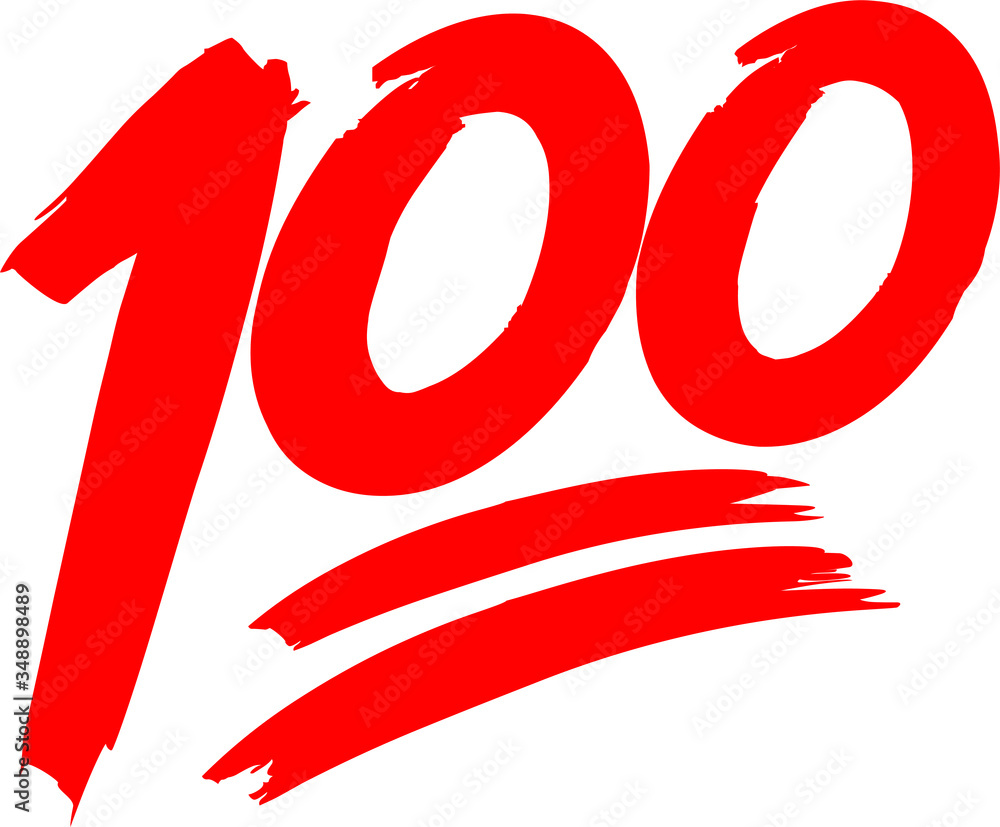 100 Stock Vector | Adobe Stock