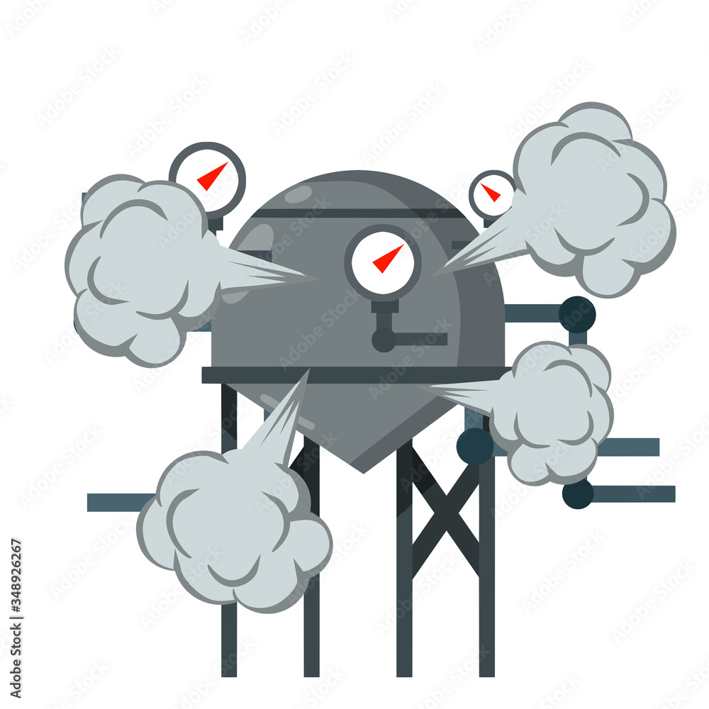 Vector Boiler for heating water. Element of house, bath and toilet ...