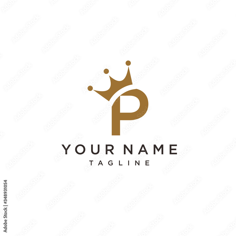 P king logo design. Premium letter P logo design. Luxury linear ...