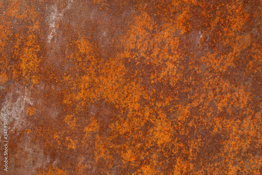 Metallic rusty texture with scuffed spots. Old metal sheet covered with ...