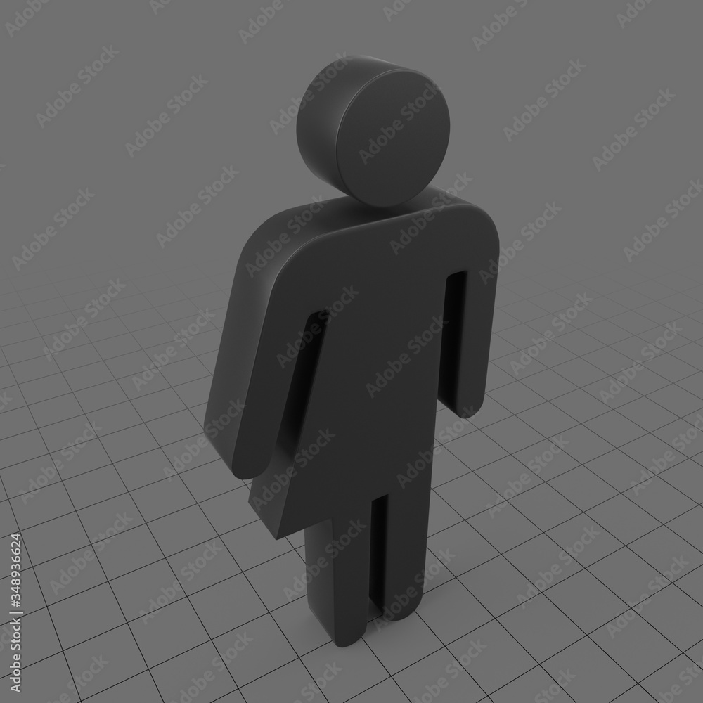 Gender neutral symbol Stock 3D asset | Adobe Stock