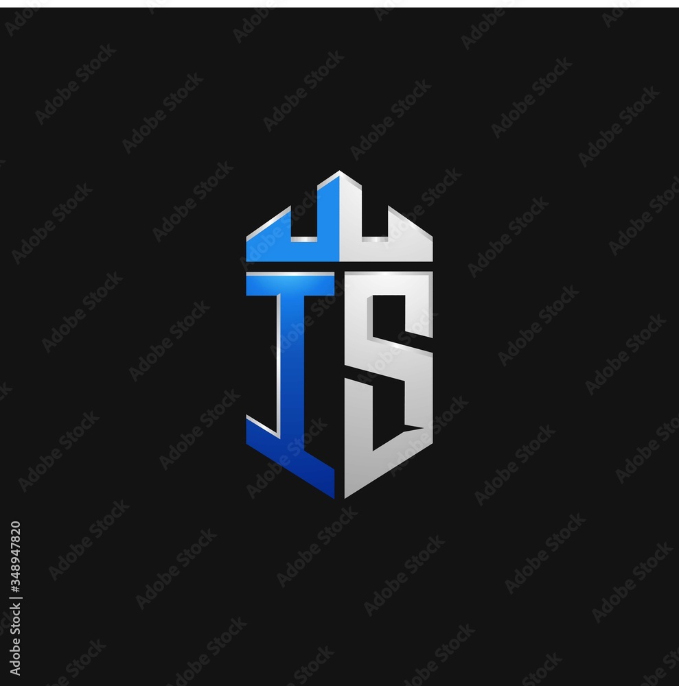 IS initials shield logo monogram designs modern templates . Stock ...