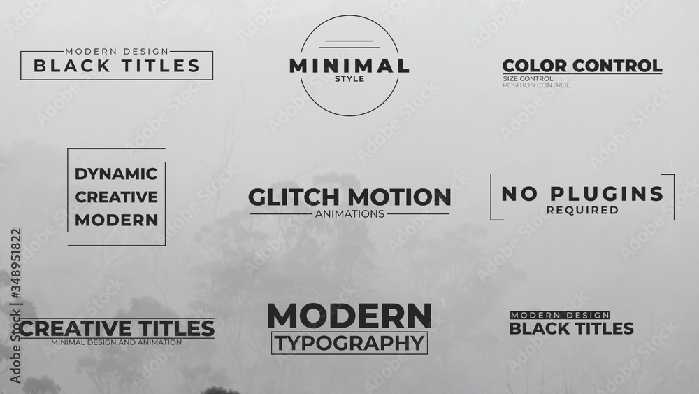 Modern Minimal Black Titles Stock Template | Adobe Stock