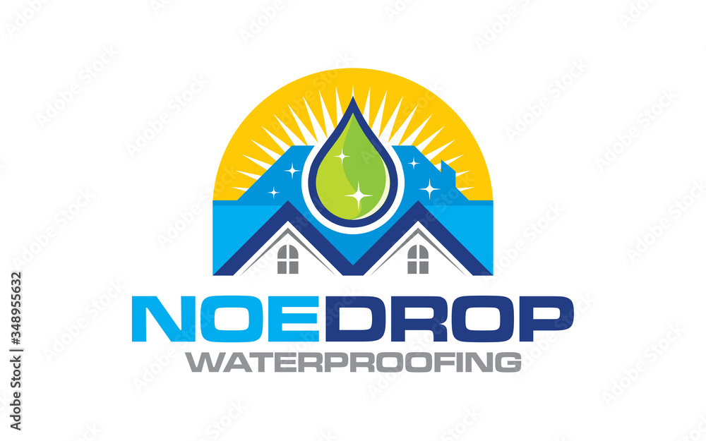 Waterproof logo design Stock Vector | Adobe Stock