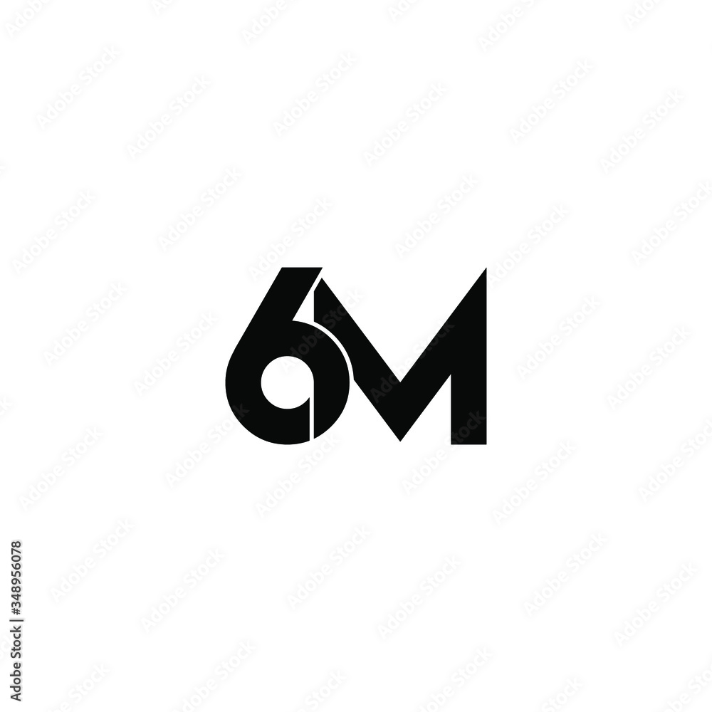 6m letter original monogram logo design Stock Vector | Adobe Stock