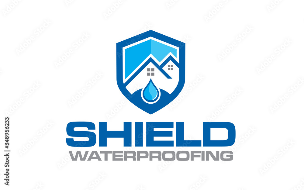 Waterproof logo design Stock Vector | Adobe Stock