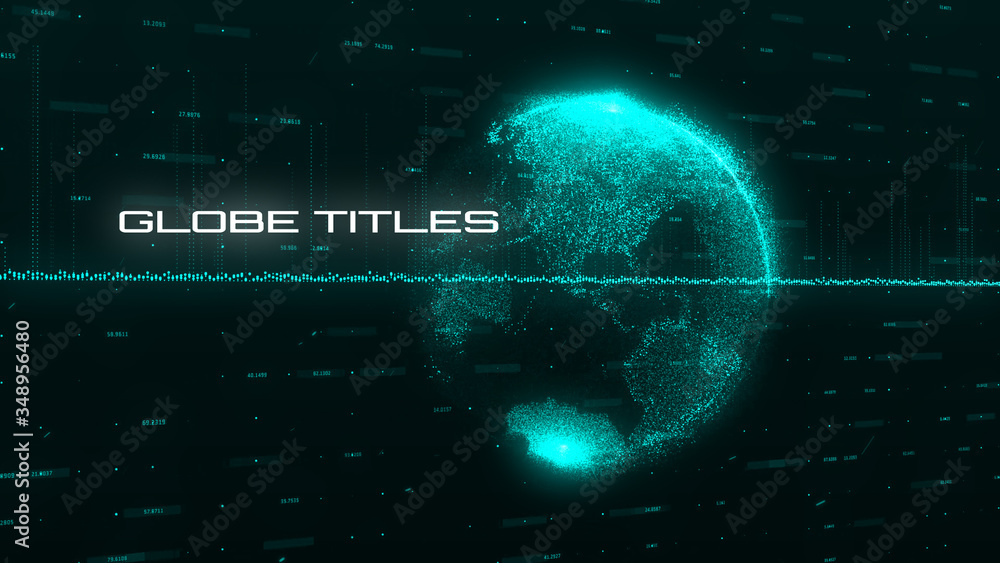 Technology Globe Titles Stock Template | Adobe Stock