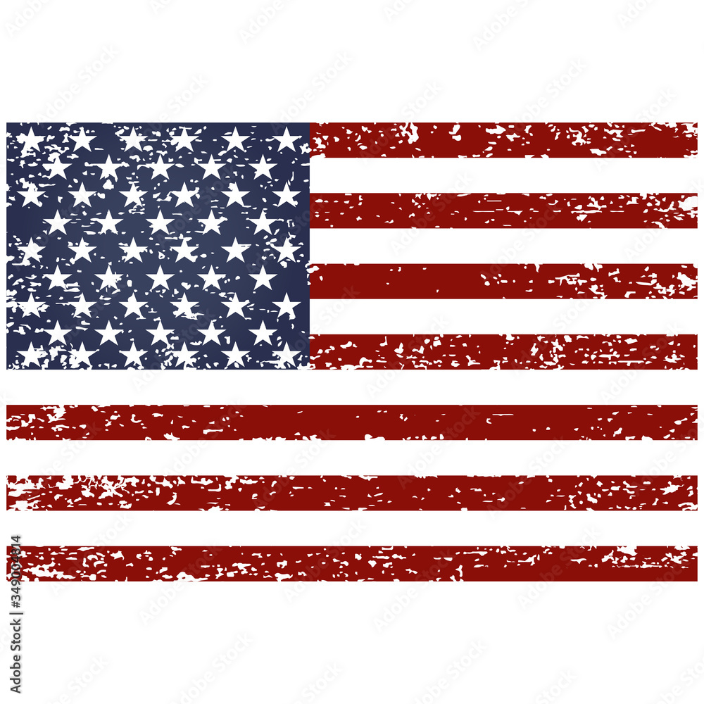 Flag of the USA, United States of America. Vector illustration in ...