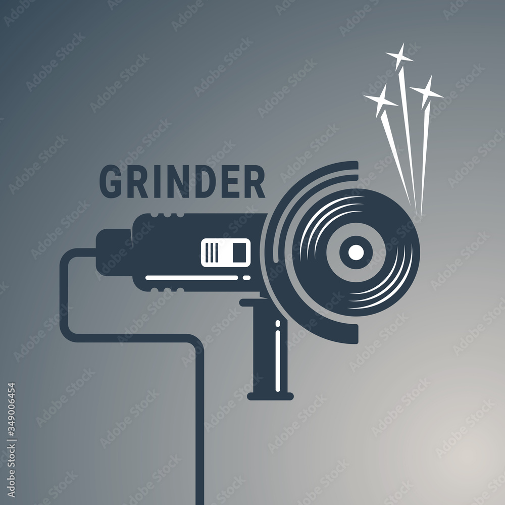 Manual angle grinder vector image Stock Vector | Adobe Stock