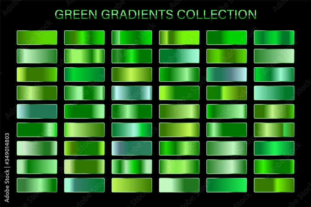 Vecteur Stock Green glossy gradient, metal foil texture. Color swatch ...