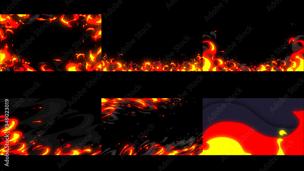 Extreme Loopable Colorful Fire Backgrounds Stock Template | Adobe Stock