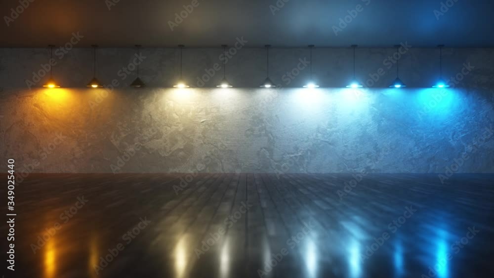 Background with incandescent lamps of different temperature values. The ...