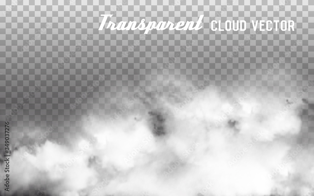 Clouds vector on transparent background. Stock Vector | Adobe Stock