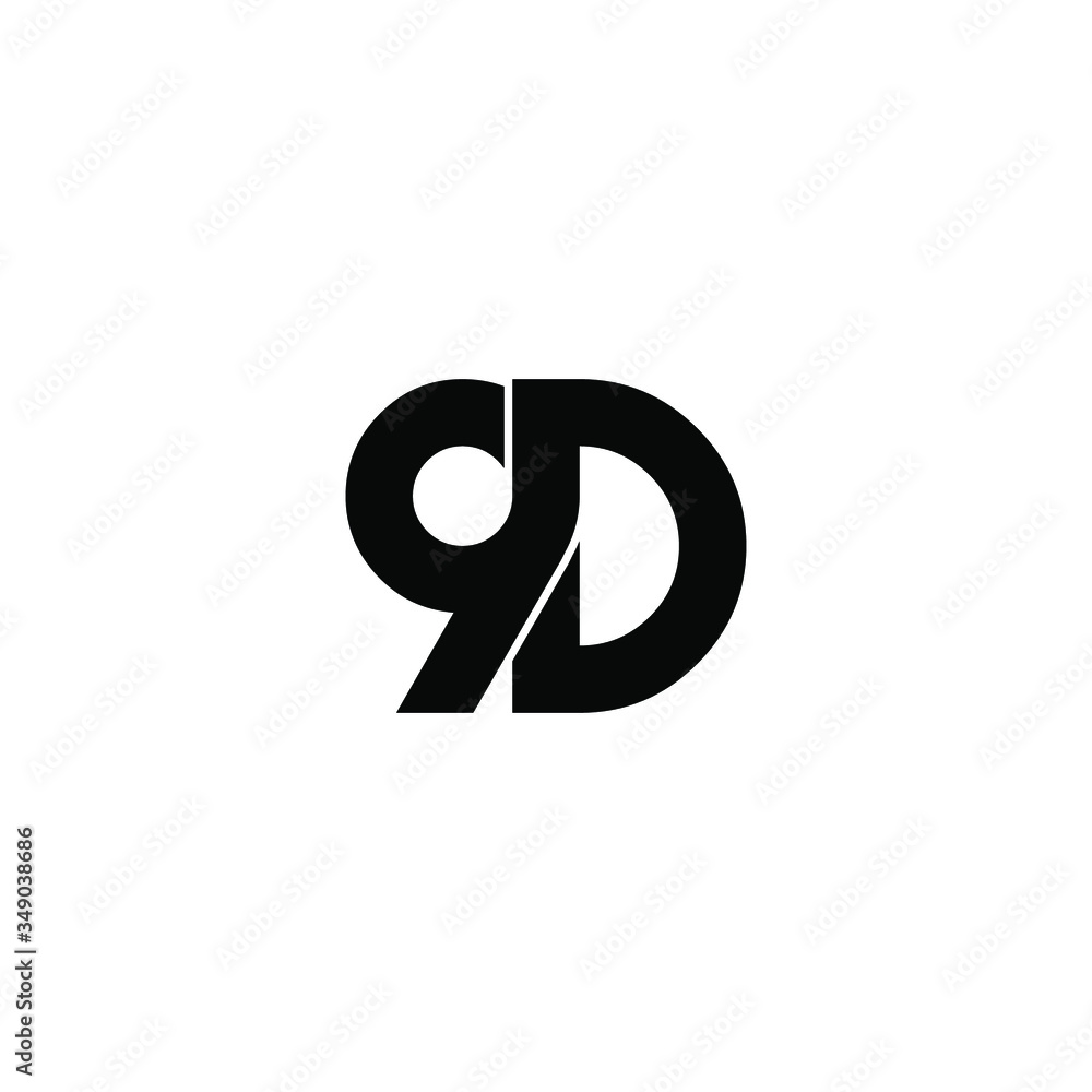 9d letter original monogram logo design 素材庫向量圖 | Adobe Stock