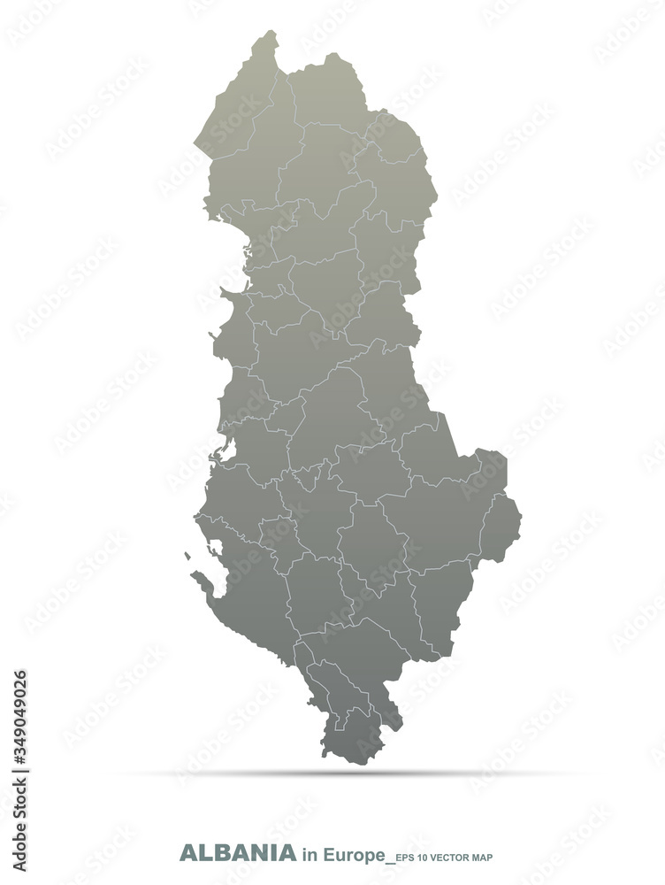 albania map. vector map of albania in europe country. Stock Vector ...