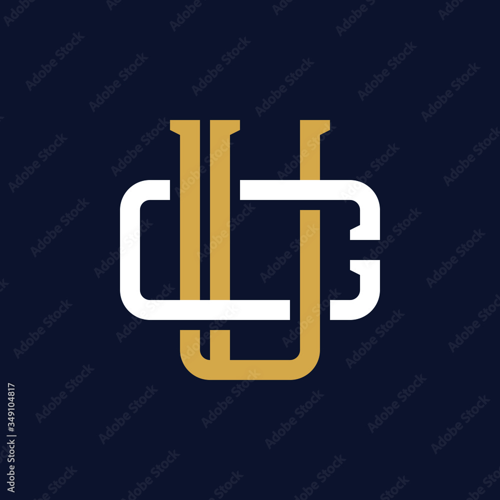 Initial Letter UC CU Monogram Logo Design Stock Vector | Adobe Stock